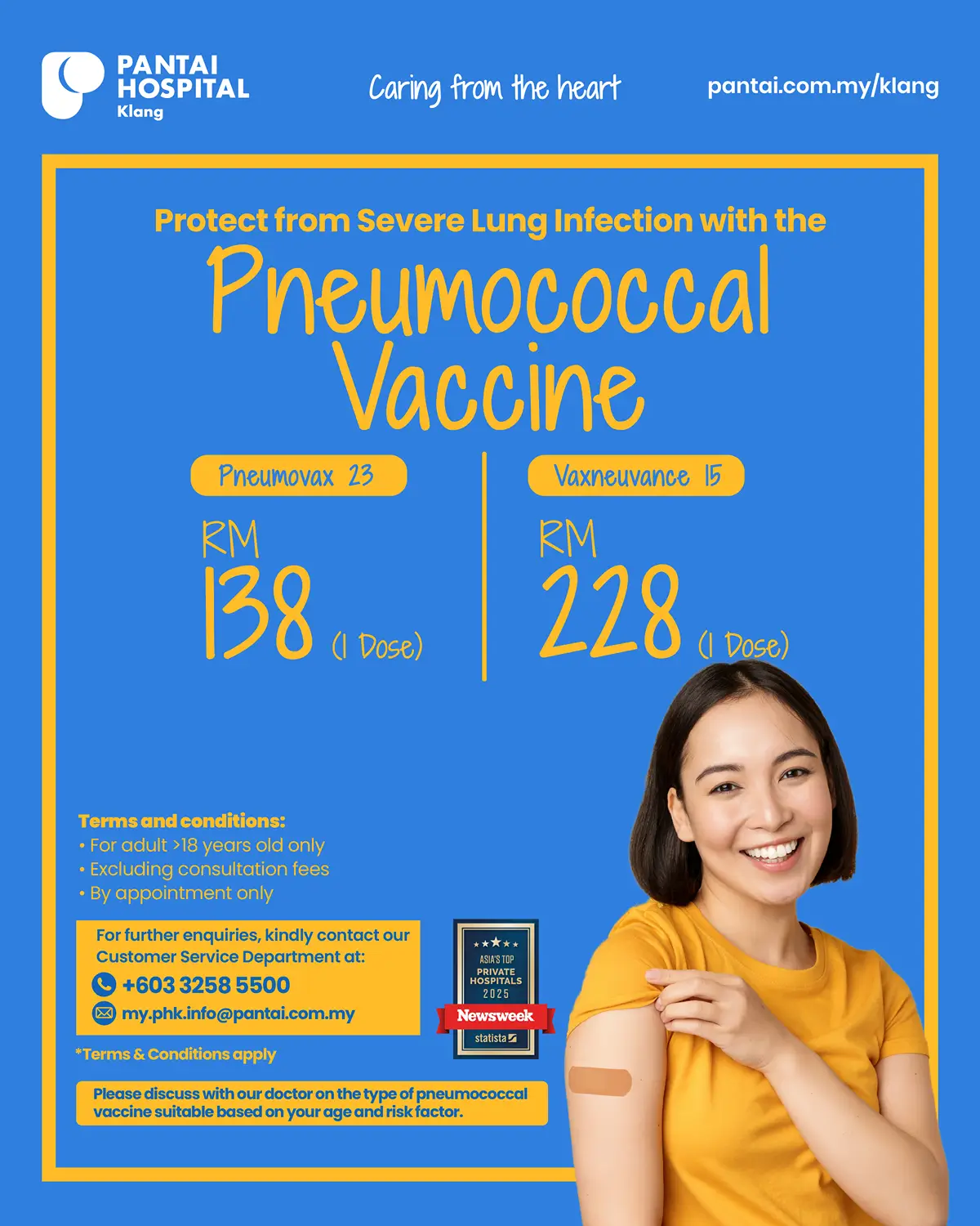 Pneumococcal Vaccination Package | Pantai Hospital Klang